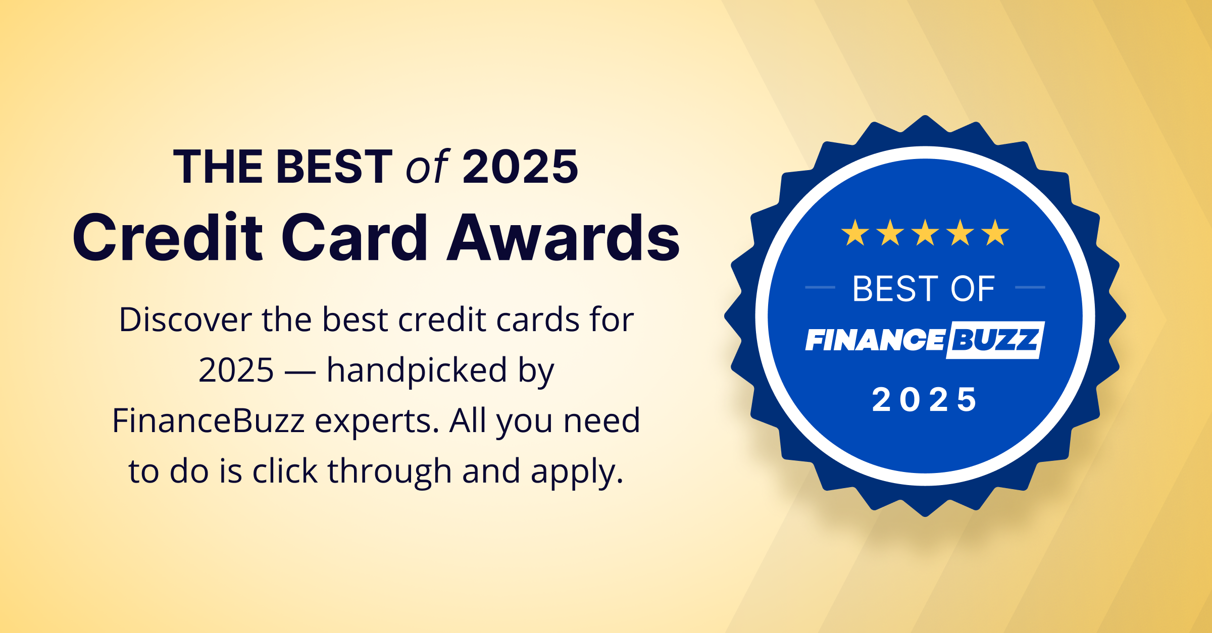FinanceBuzz Best Credit Card Awards 2025 | FinanceBuzz